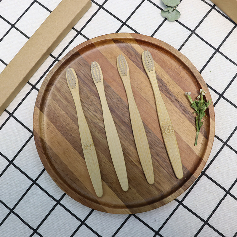 Thin round tail soft bamboo toothbrush | toothbrush manufacturer