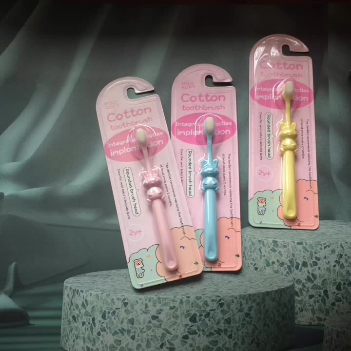 Rabbit shape kids soft pink toothbrush | toothbrush manufacturer