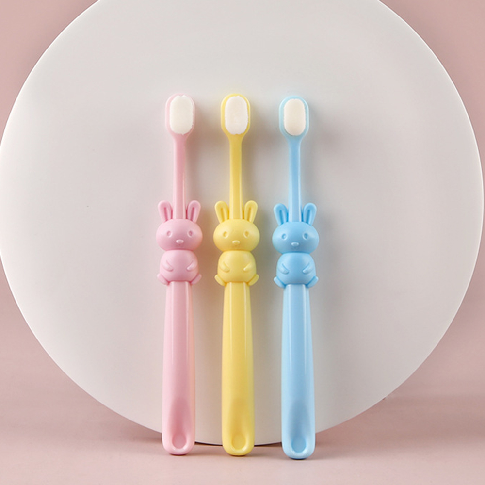Rabbit shape kids soft pink toothbrush | toothbrush manufacturer