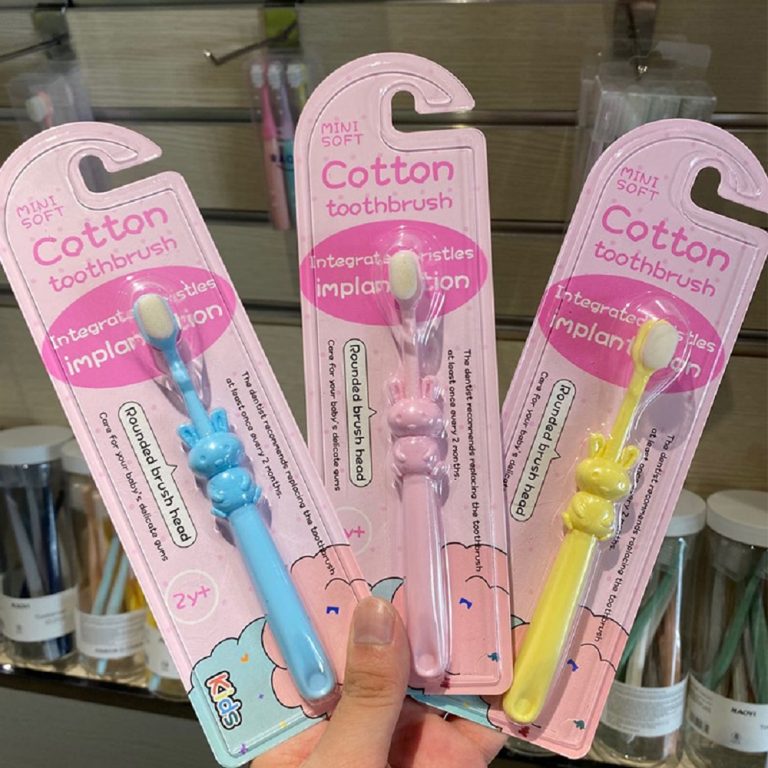 Rabbit shape kids soft pink toothbrush | toothbrush manufacturer